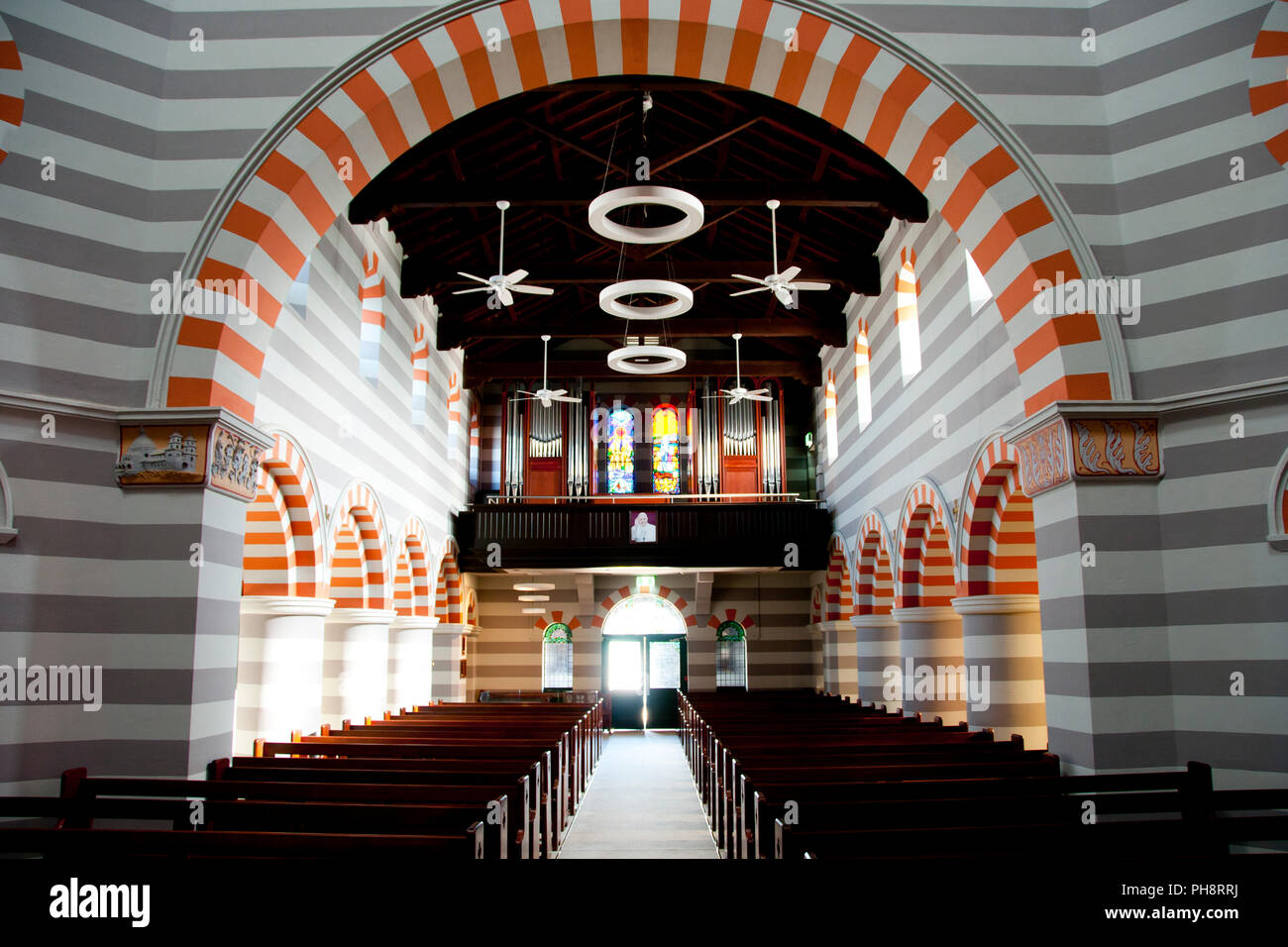 GERALDTON, AUSTRALIA - August 21, 2018: Interior of St Francis Xavier ...