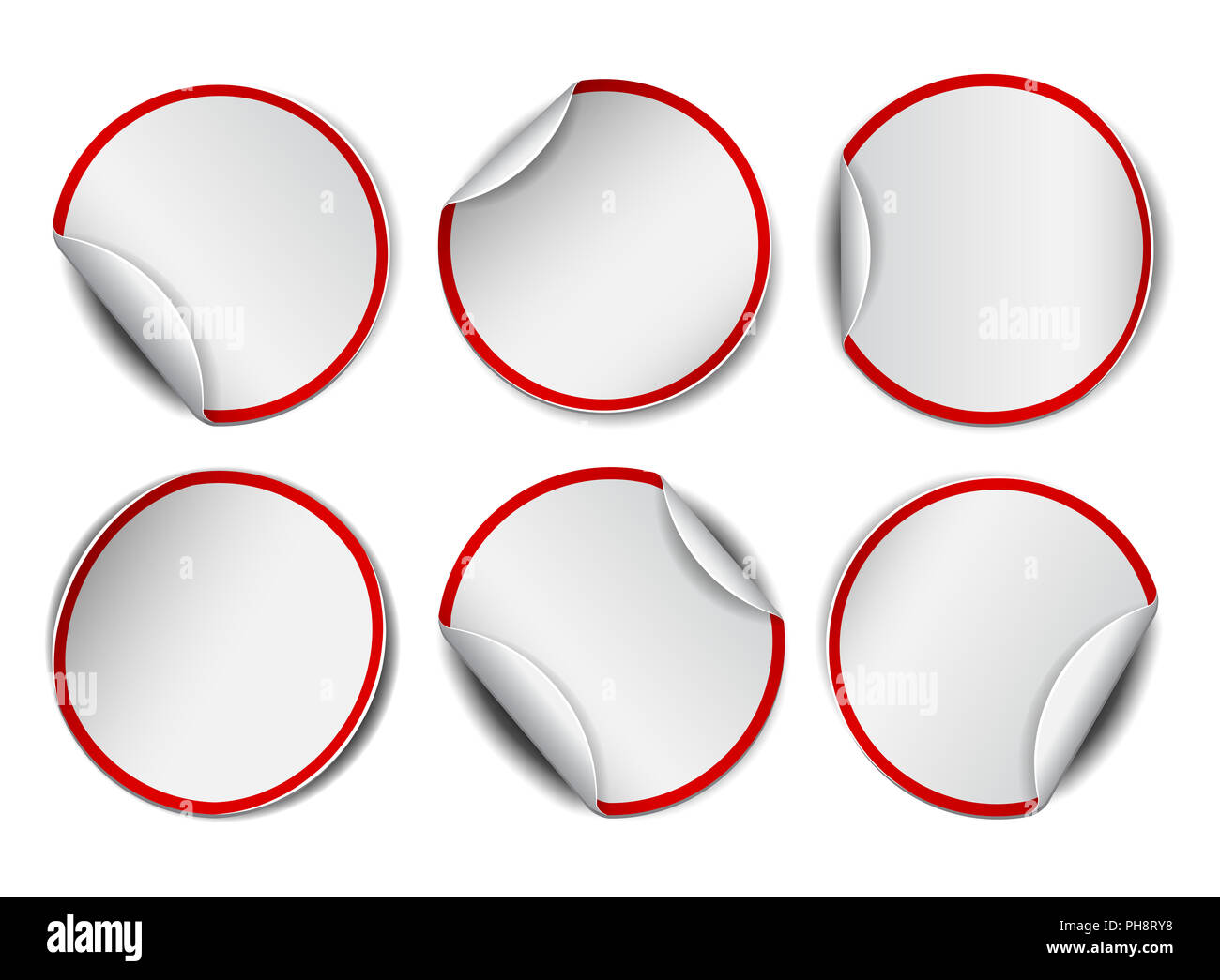 Set of blank stickers Cut Out Stock Images & Pictures - Alamy