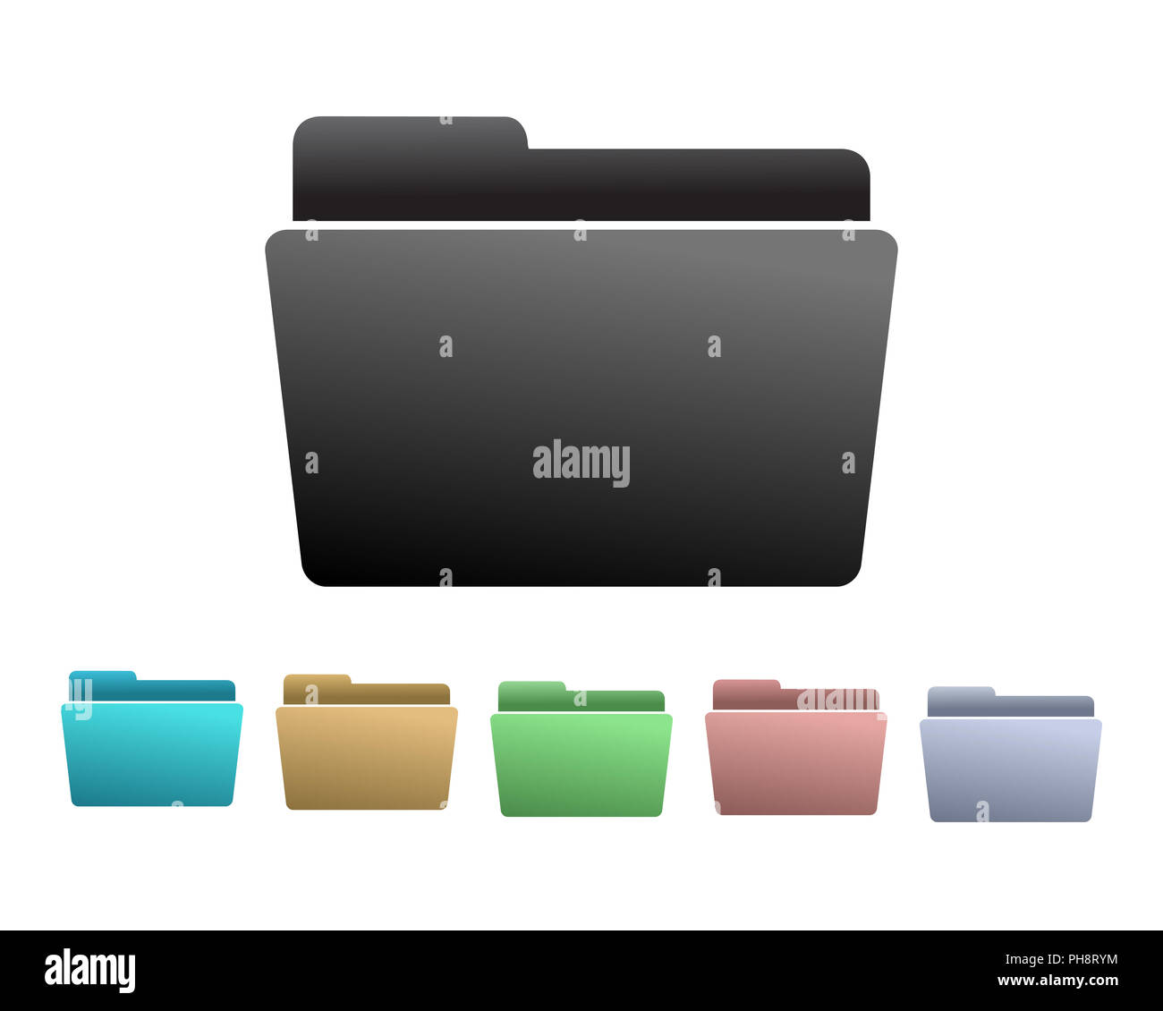 Folders set hi-res stock photography and images - Alamy