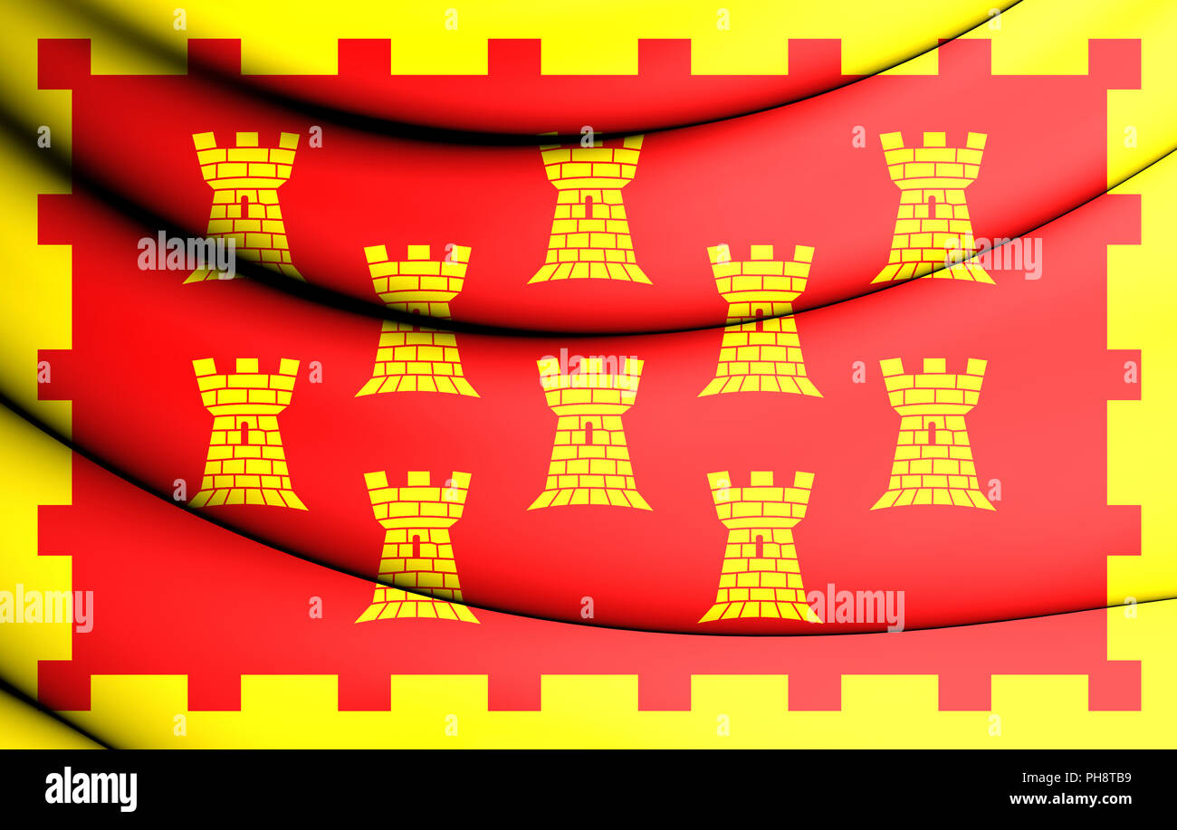 3D Flag of Greater Manchester, England. 3D Illustration Stock Photo - Alamy