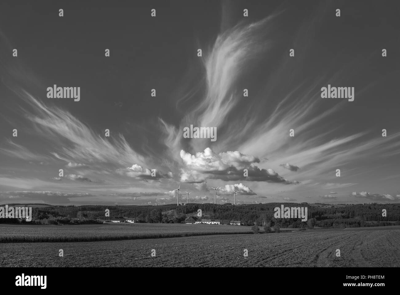 Landscape of Hof - cloud structure Stock Photo - Alamy