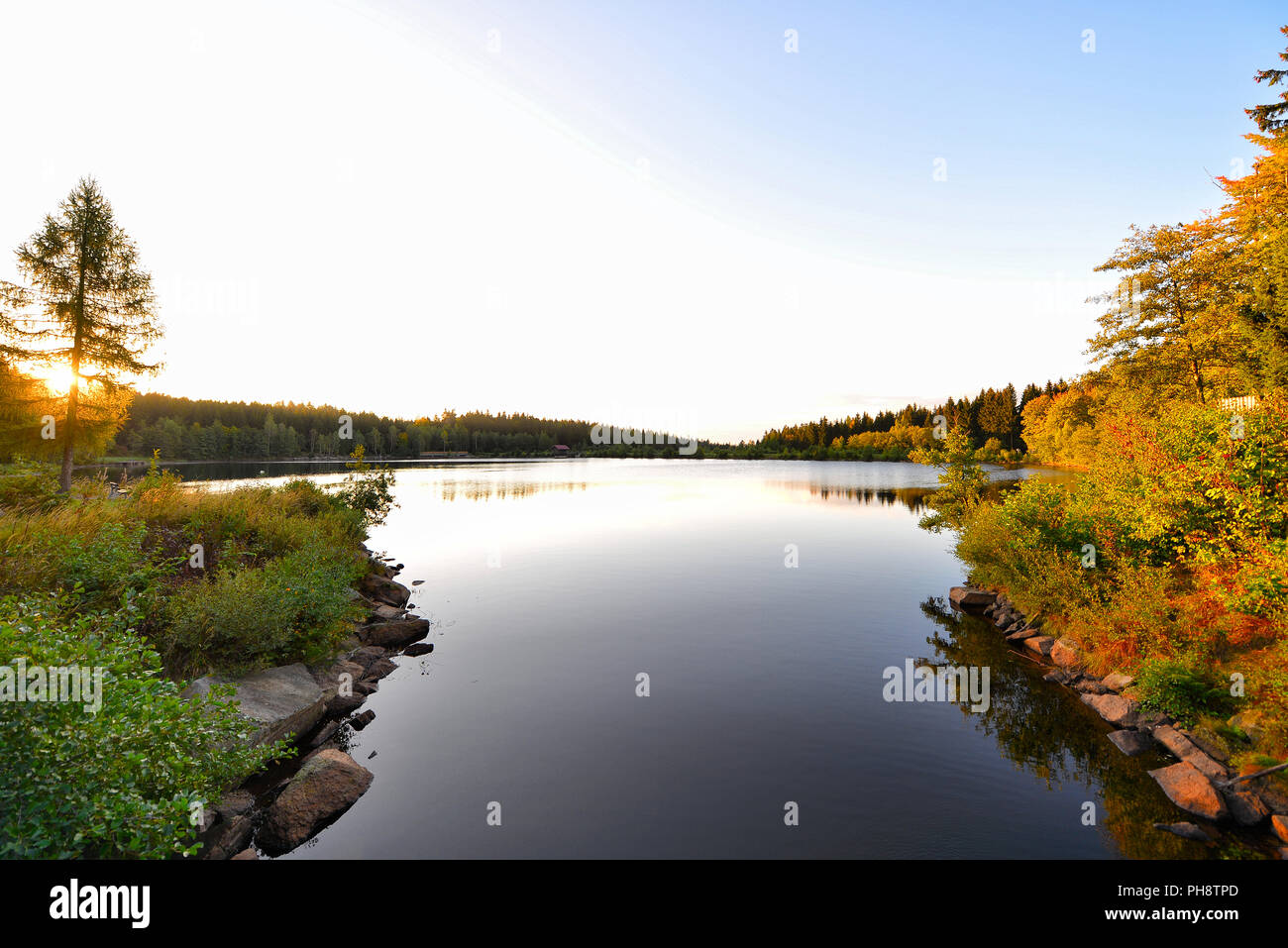 Lake Bavaria autumn water Stock Photo - Alamy