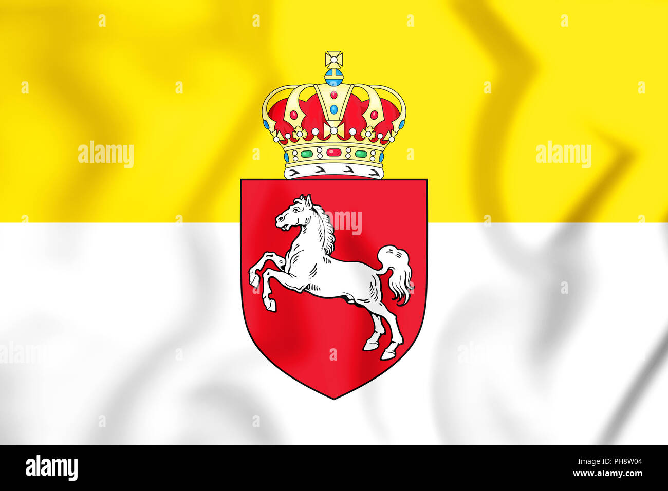3D Flag of Hanover (1837-1866). 3D Illustration Stock Photo - Alamy