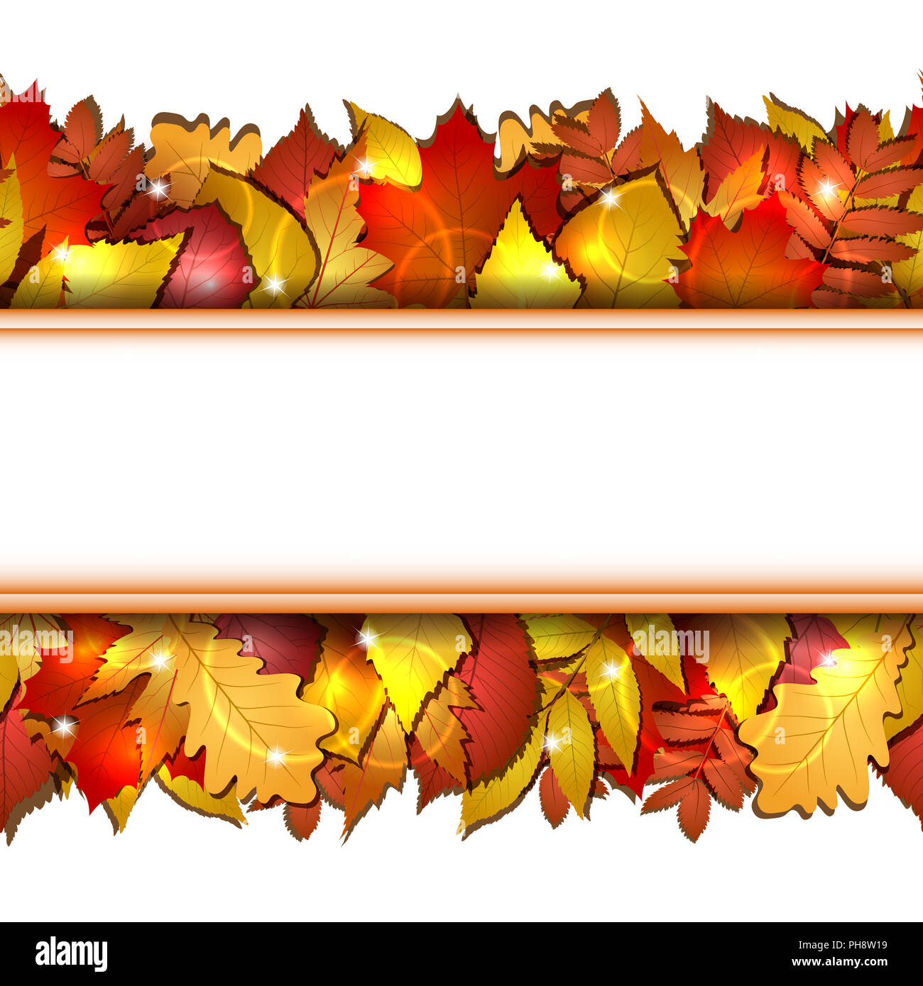 Autumn leaves set seamless Cut Out Stock Images & Pictures - Alamy