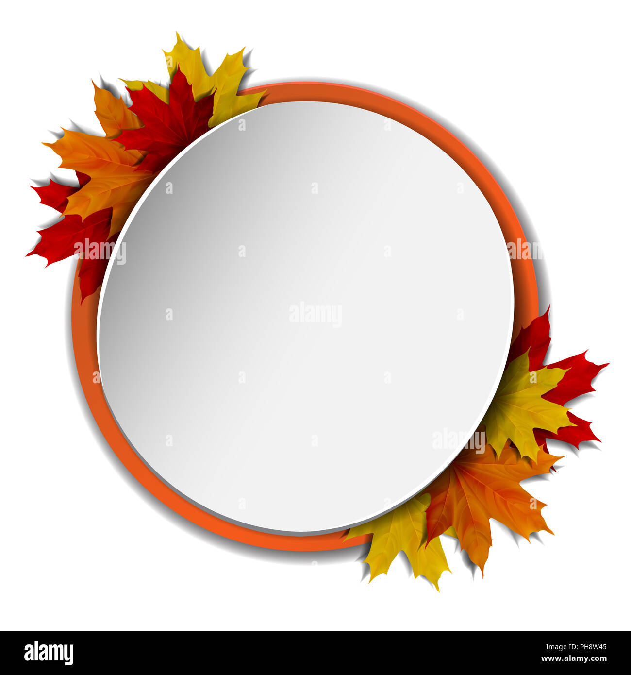 Vector round floral banner Cut Out Stock Images & Pictures - Alamy