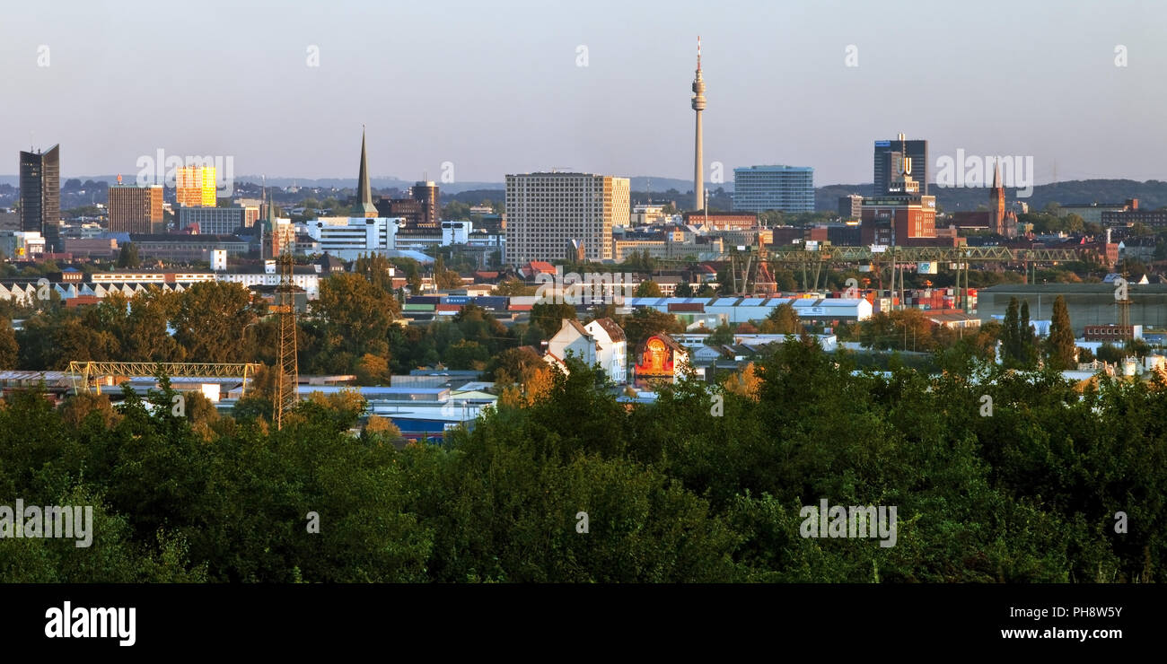 panorama of the city with Florian Tower, Dortmund Stock Photo - Alamy