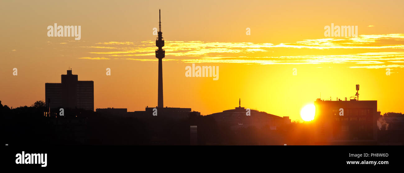 panorama of the city with Florian Tower, Dortmund Stock Photo - Alamy