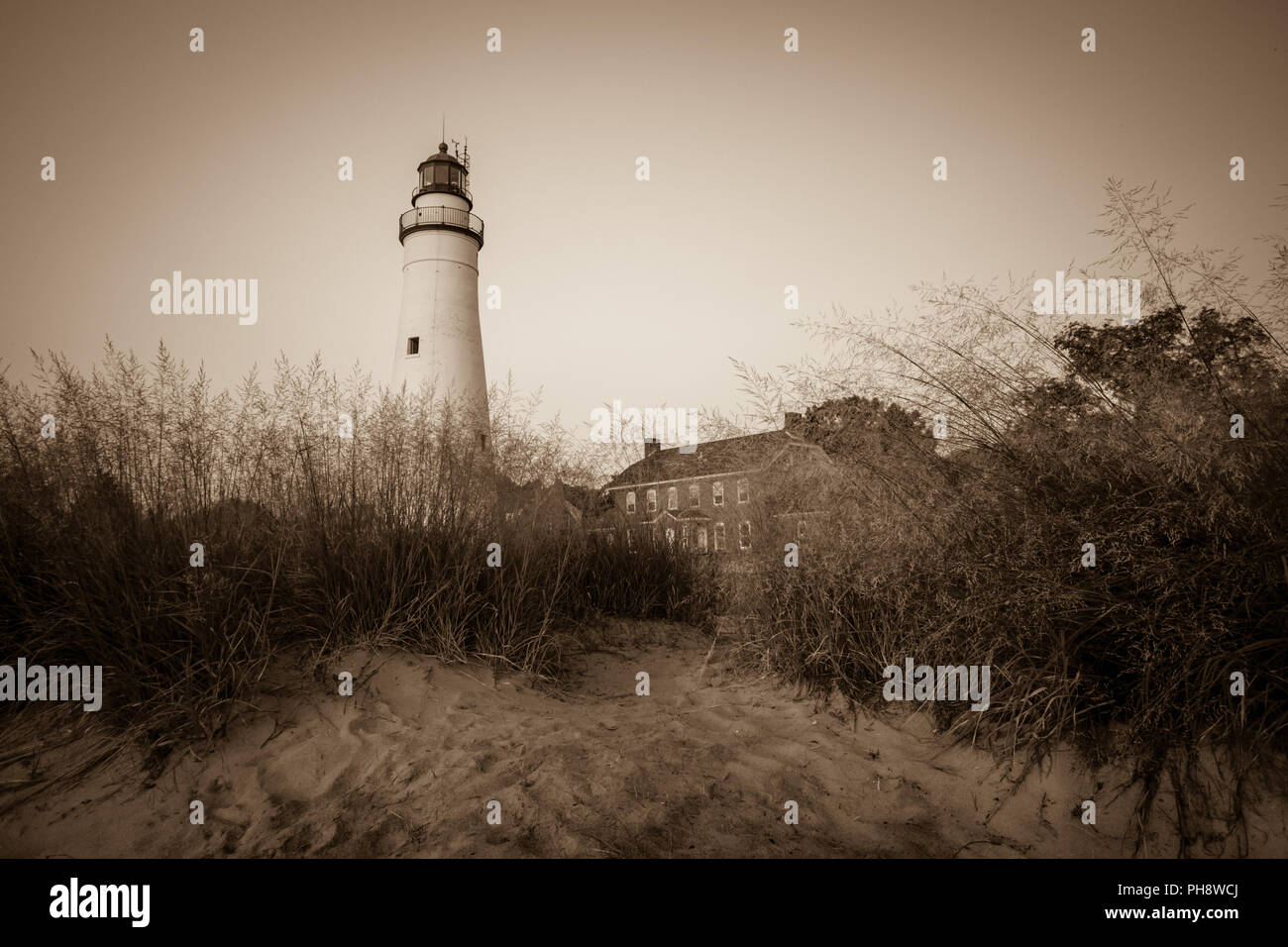 Historic Great Lakes Lighthouse. The Fort Gratiot Lighthouse is the ...