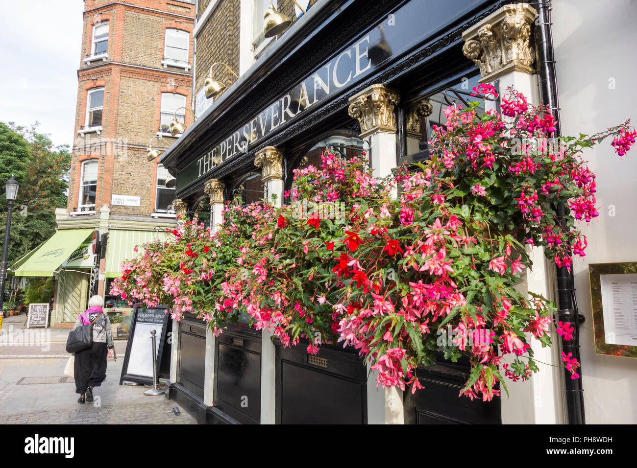 The Perseverance public house on Lamb's Conduit Street, London, WC1N ...