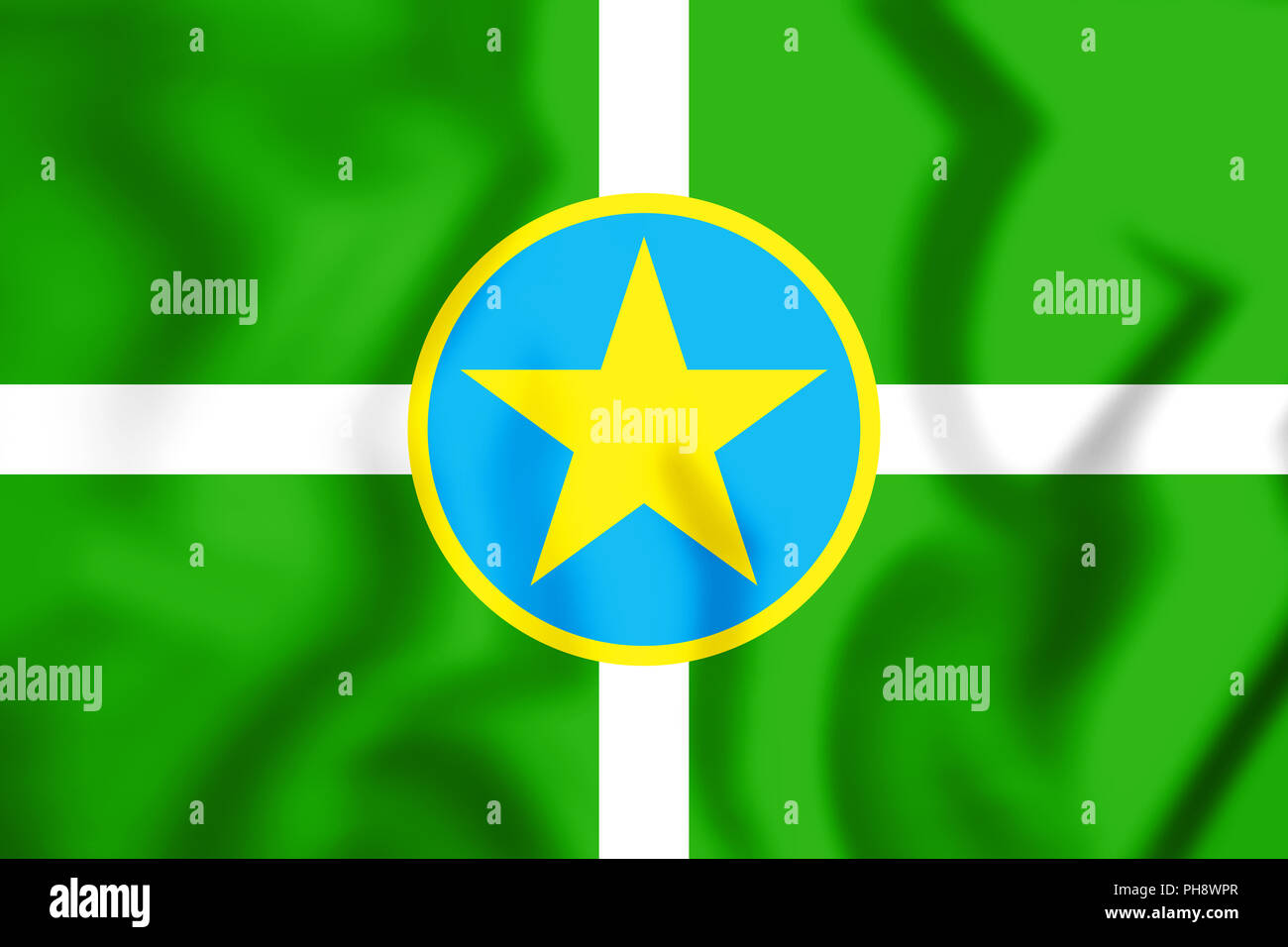3D Flag of Jackson (Mississippi), USA. 3D Illustration Stock Photo - Alamy