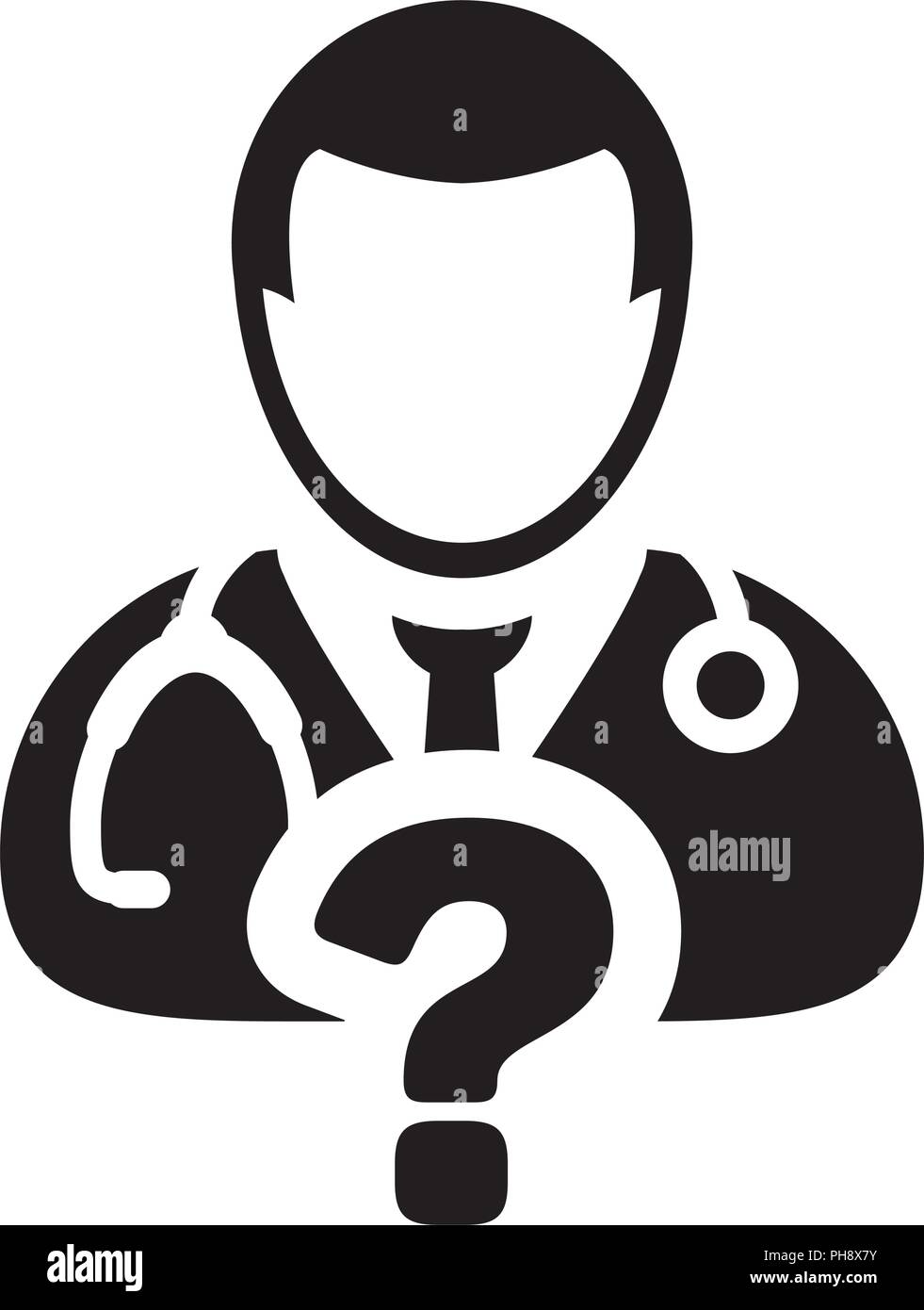 Doctor consultation icon vector male person profile avatar with ...
