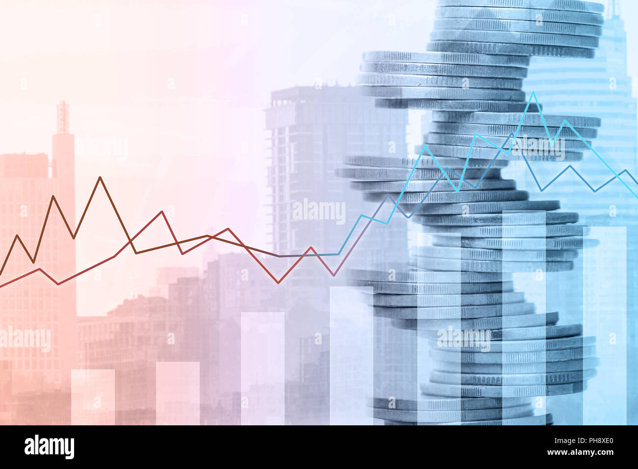 Financial graph chart rows hi-res stock photography and images - Alamy