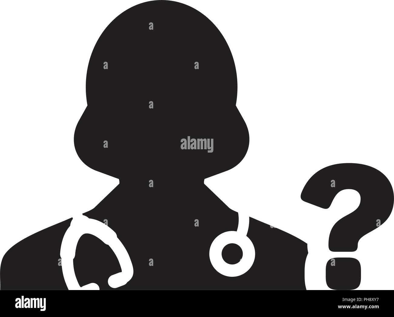 Healthcare icon vector doctor female person profile avatar with ...