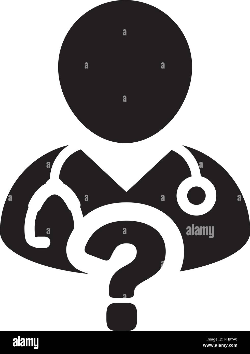 Medical icon vector doctor consultation male person profile avatar with ...