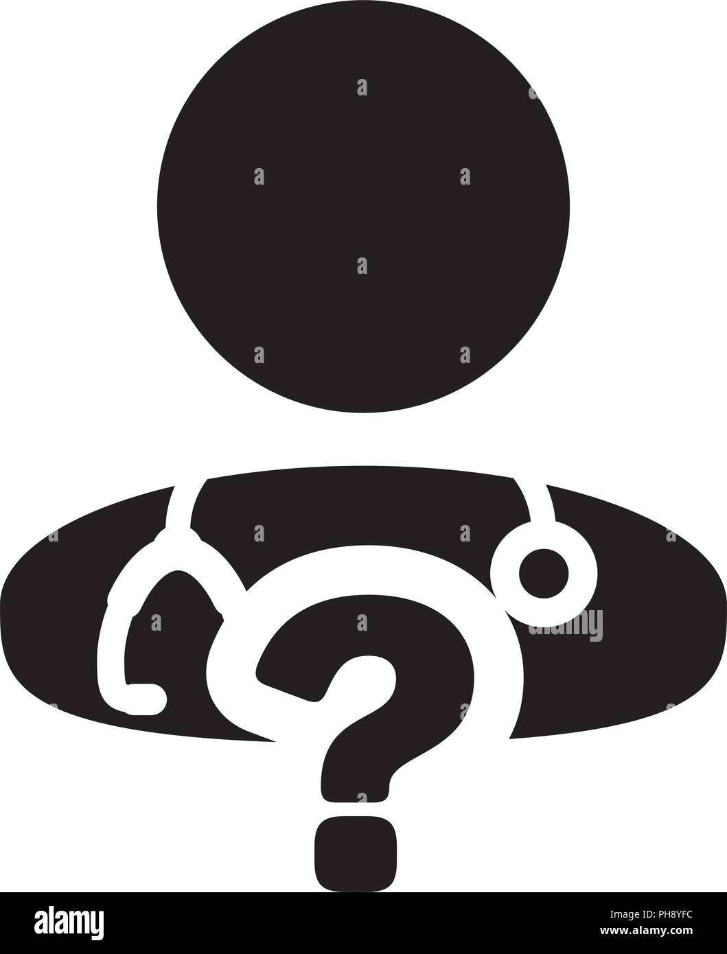 Question icon online doctor consultation vector male person profile ...