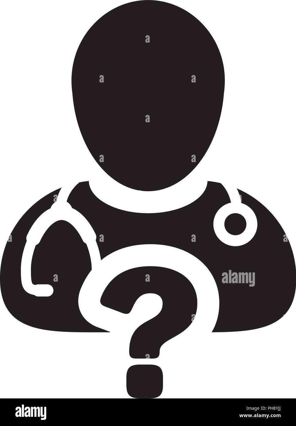 Medical icon vector doctor consultation male person profile avatar with ...