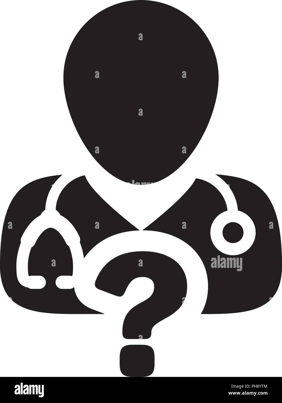 Doctor consultation icon vector male person profile avatar with ...