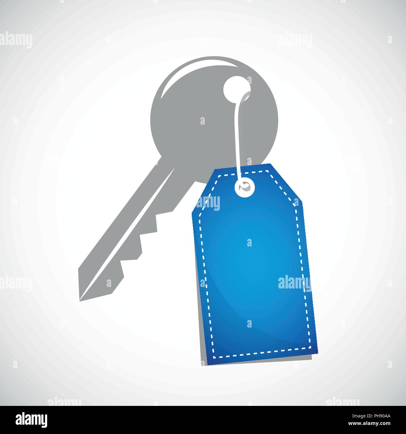 grey key icon with blue keyring vector illustration EPS10 Stock Vector ...