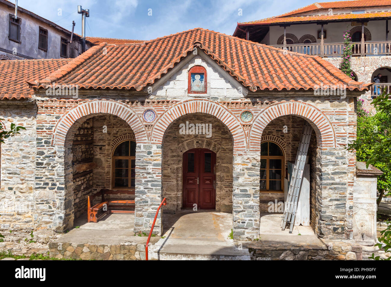 Esphigmenou monastery, Mount Athos, Athos peninsula, Greece Stock Photo ...