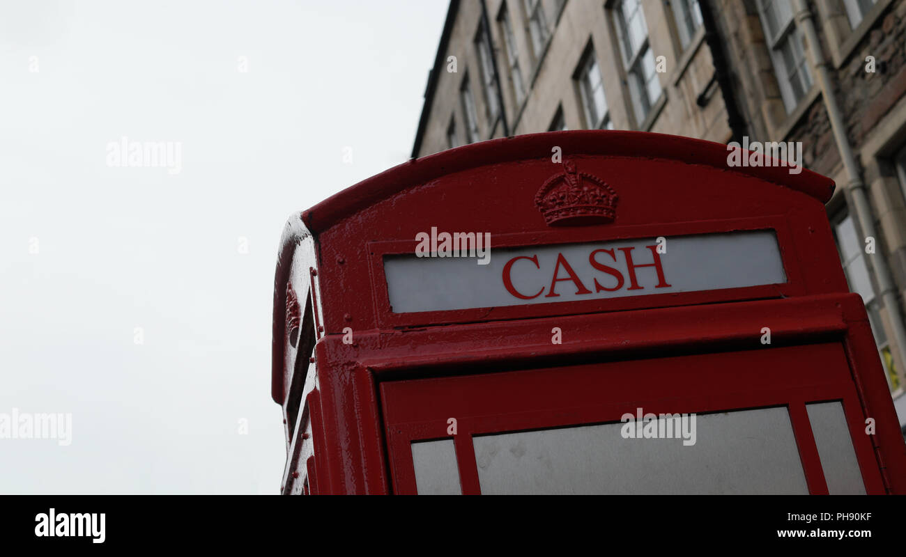 British Phone Booth in Edinburgh, Scotland Stock Photo - Alamy