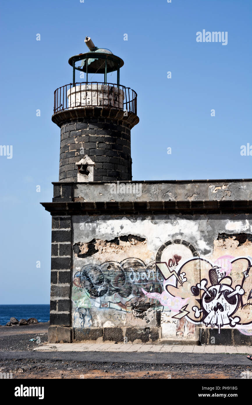 Old lighthouse Lanzarote Stock Photo - Alamy