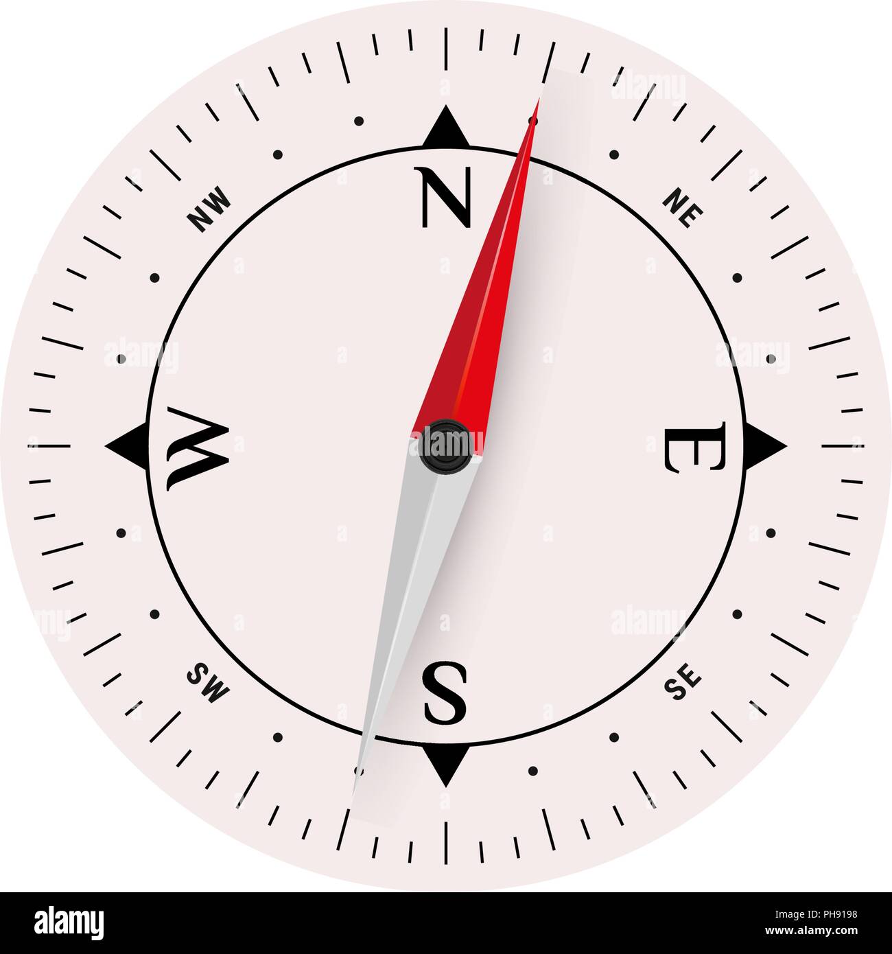 3d Vector Compass Icon Set Without Glass Map Navigation Object