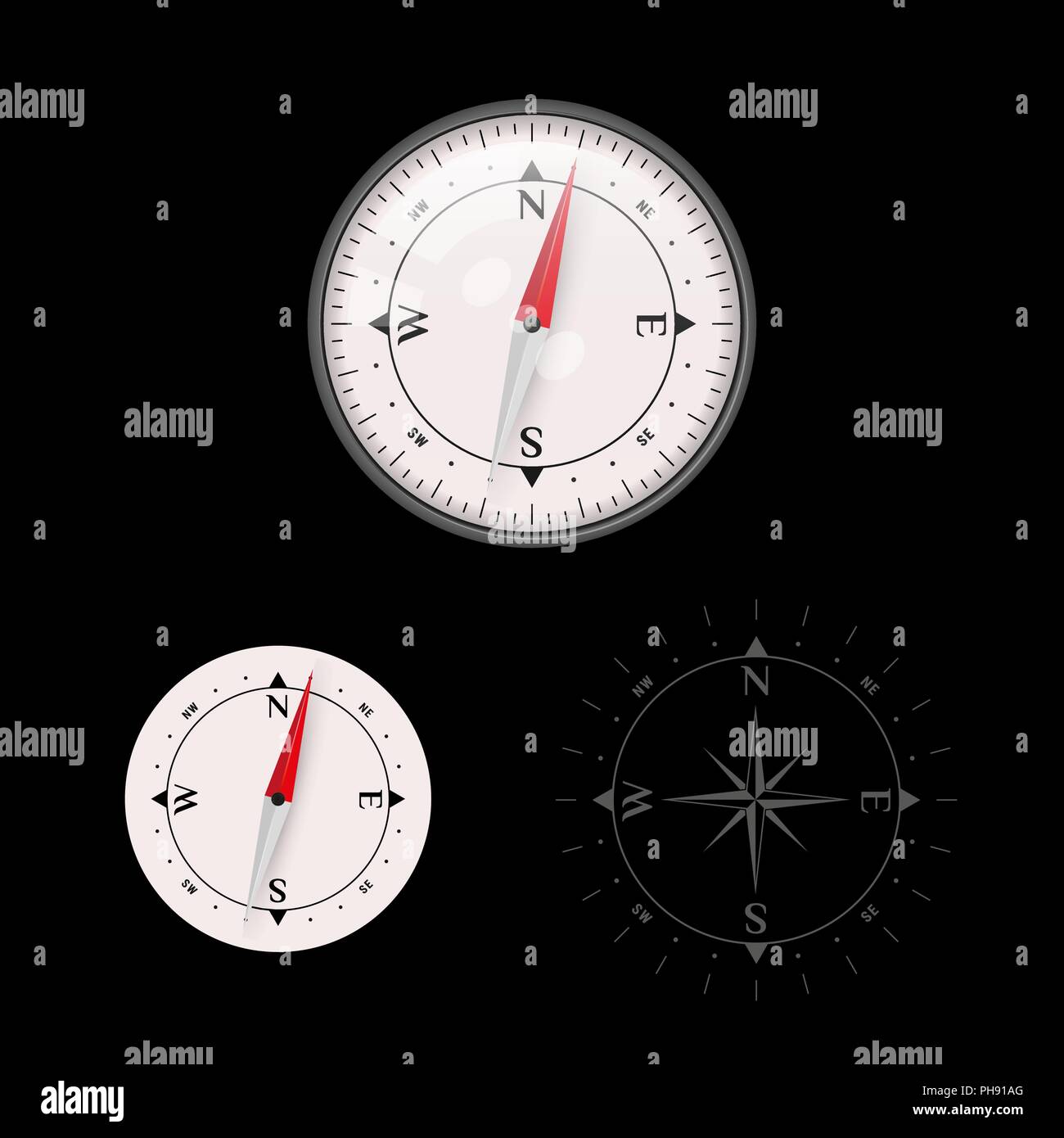 3d orientation map Stock Vector Images - Alamy