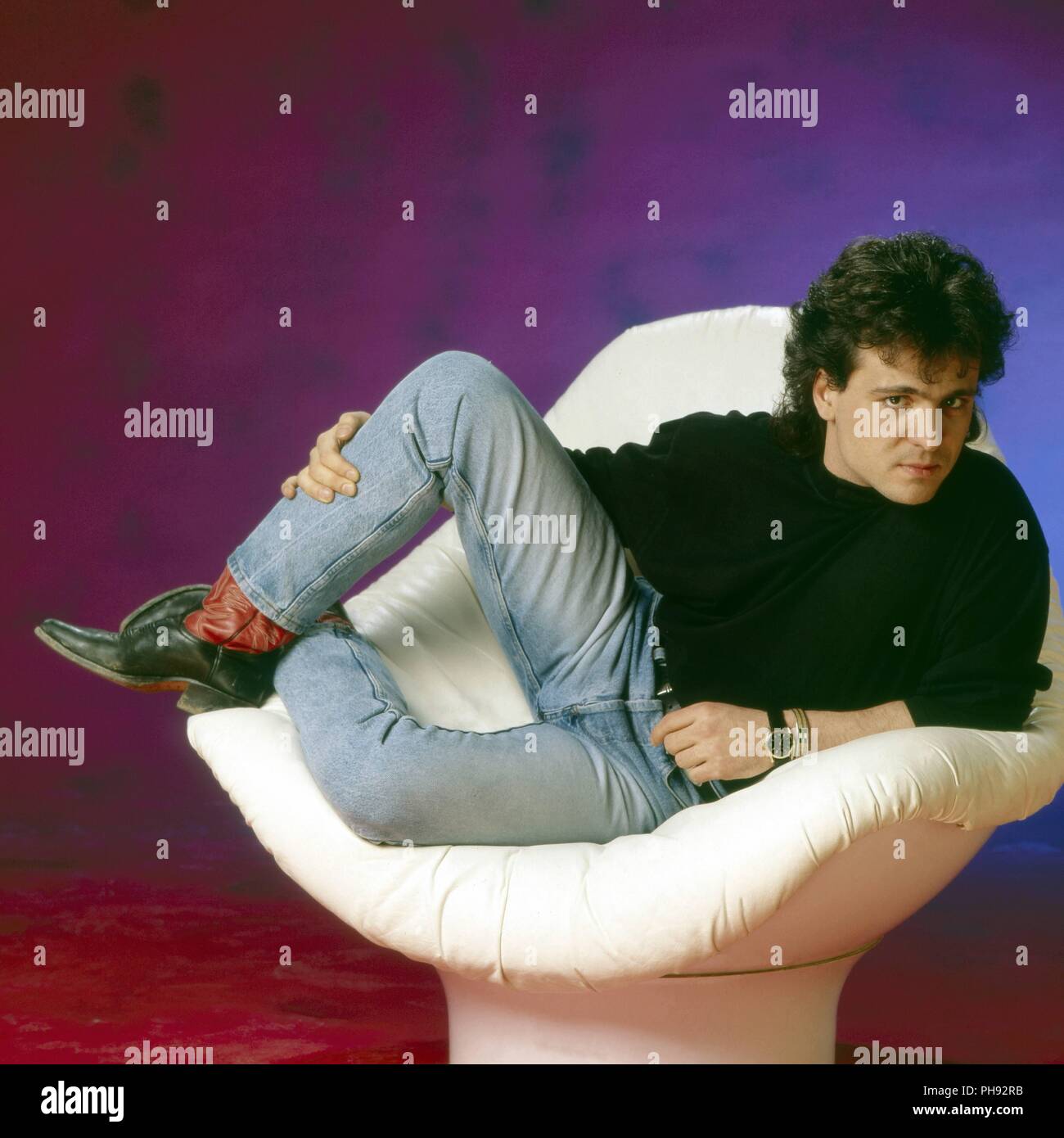 Sänger Nino de Angelo bei einem Fototermin in München, Deutschland 1989 ...