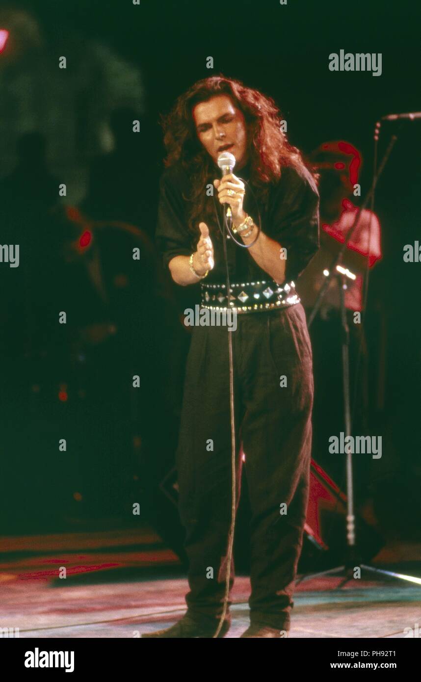 Thomas Anders, Sänger der Band "Modern Talking", kurz vor deren ...