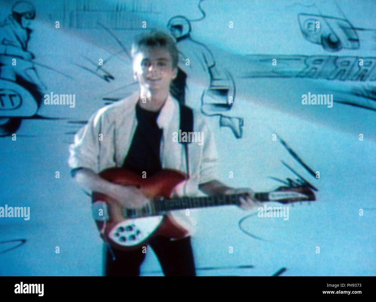 "a-ha", norwegische Popgruppe in ihrem Videoclip zum Song "Take On Me ...