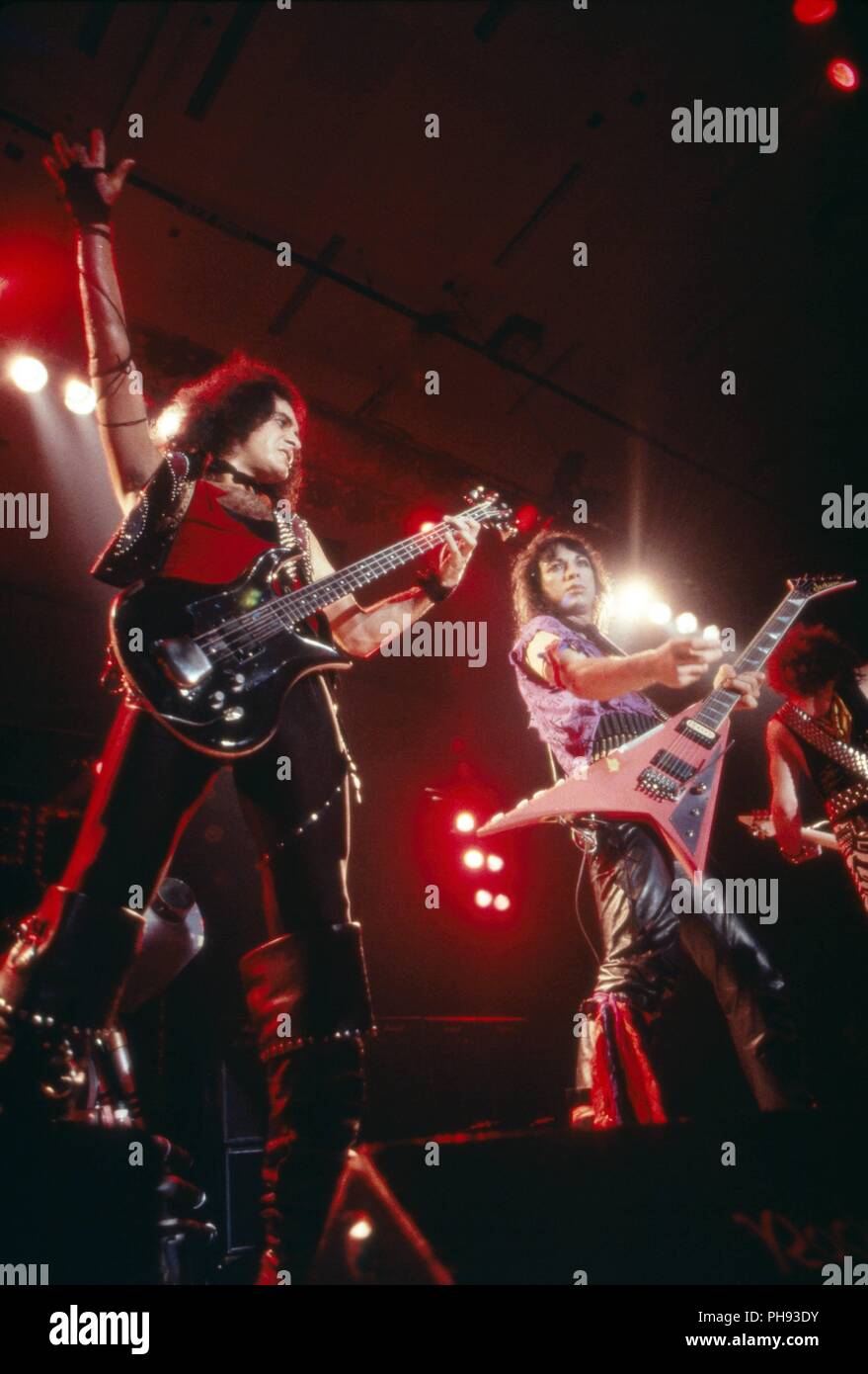 Gene Simmons von "KISS", amerikanische Hardrock Band, bei einem Konzert ...