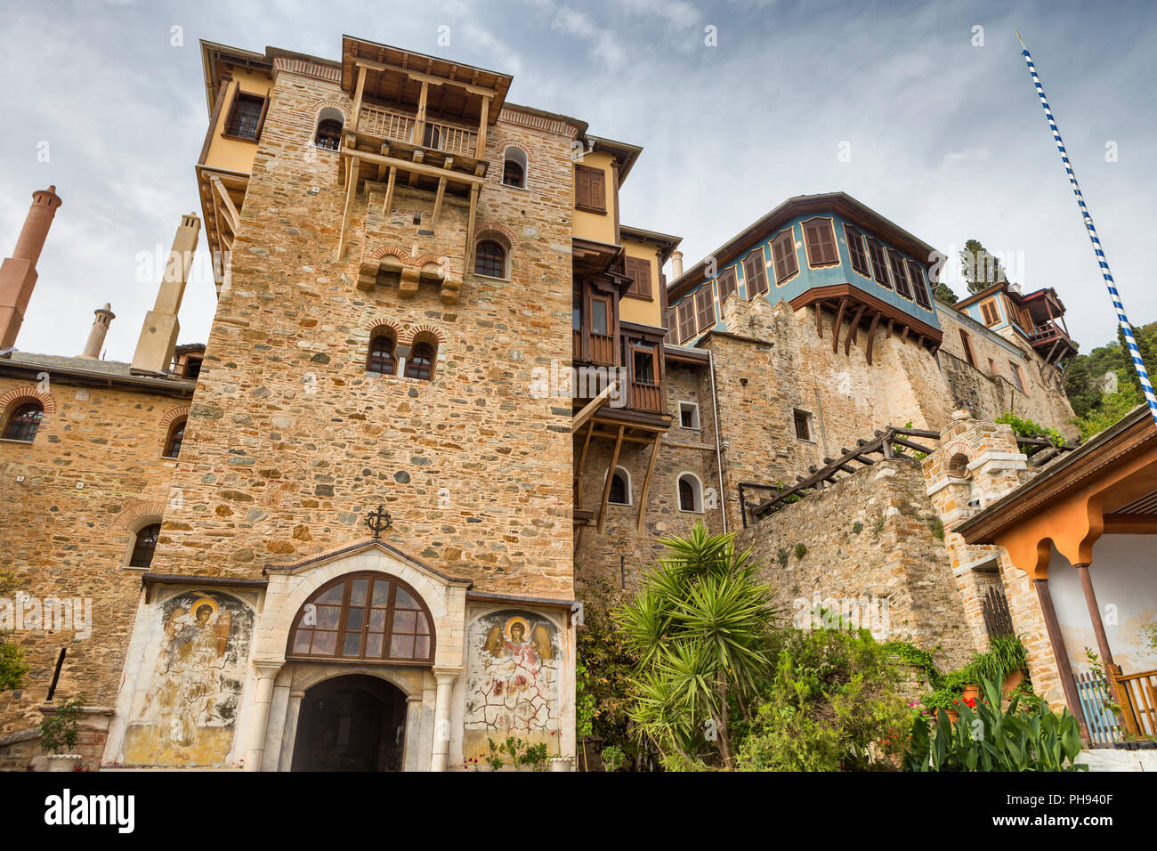 Docheiariou monastery, Mount Athos, Athos peninsula, Greece Stock Photo ...