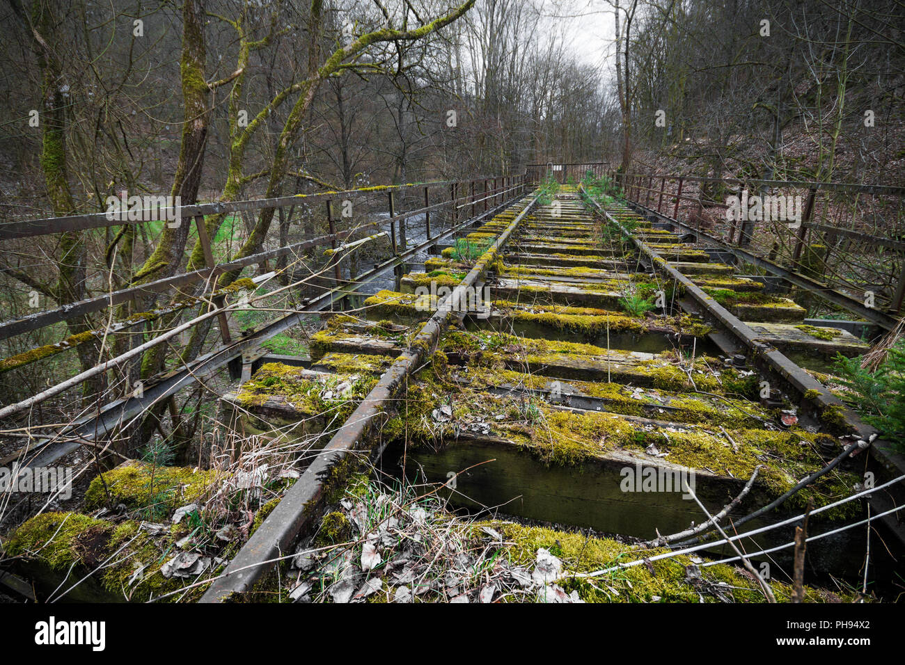 Overgrown railway track hi-res stock photography and images - Alamy
