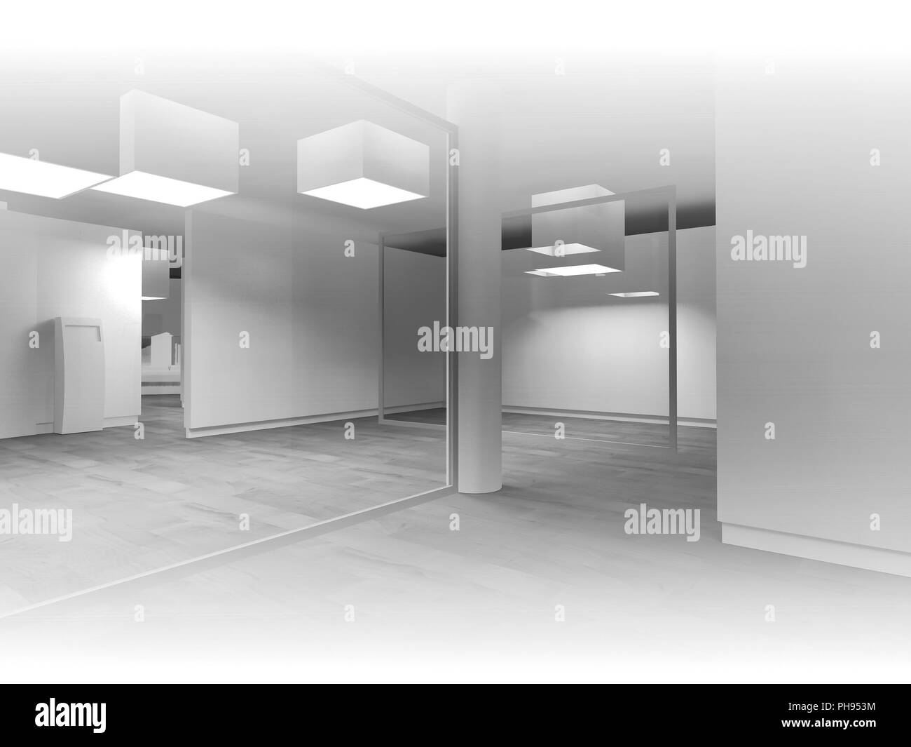 Hospital interior Black and White Stock Photos & Images - Alamy