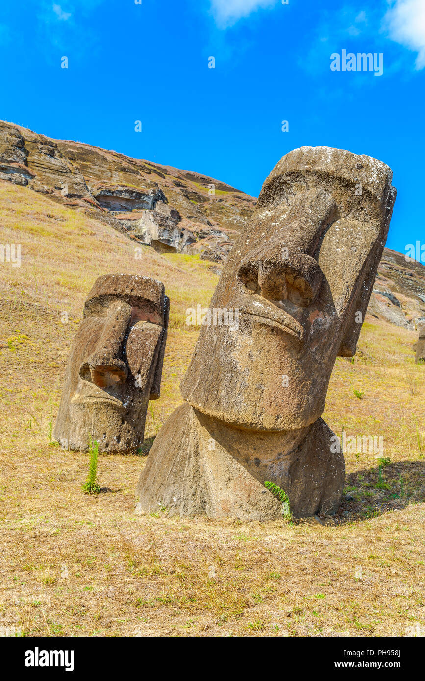 Moai statue quarry hi-res stock photography and images - Alamy