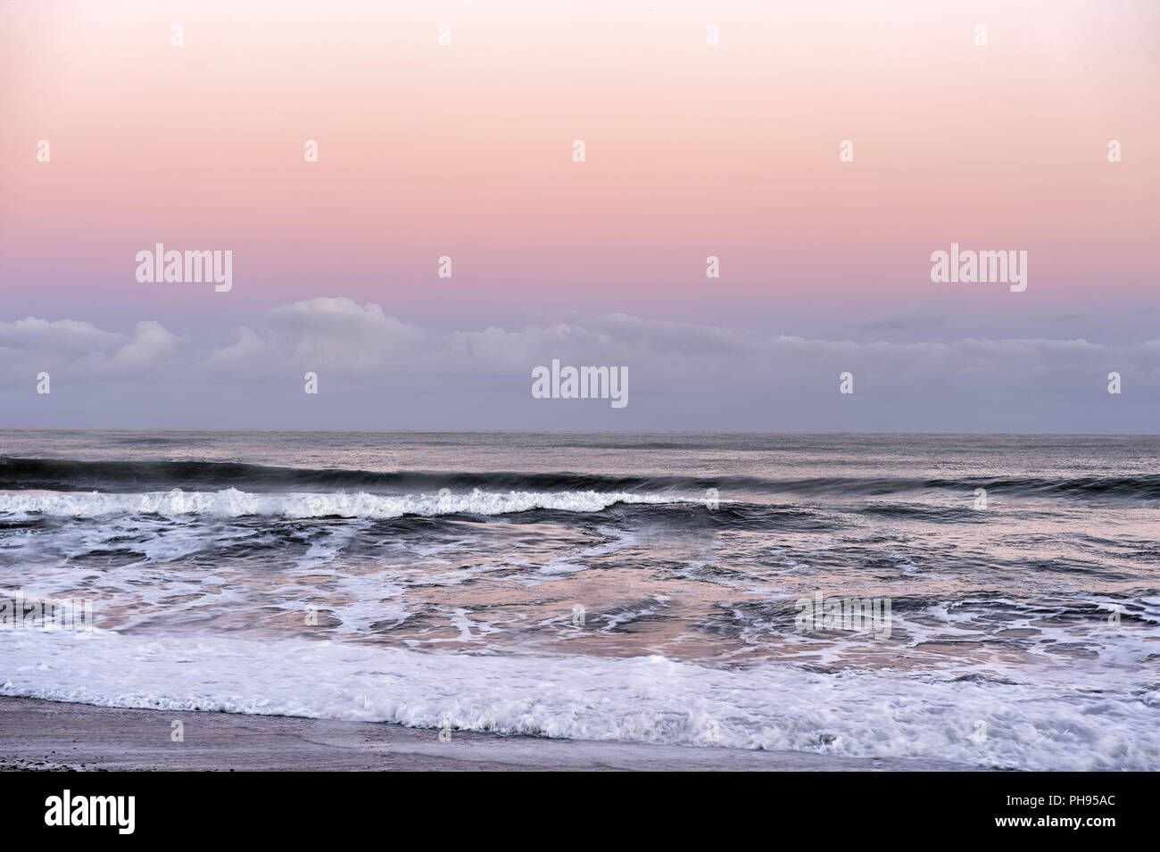Early morning light on Okarito Beach, New Zealand Stock Photo - Alamy