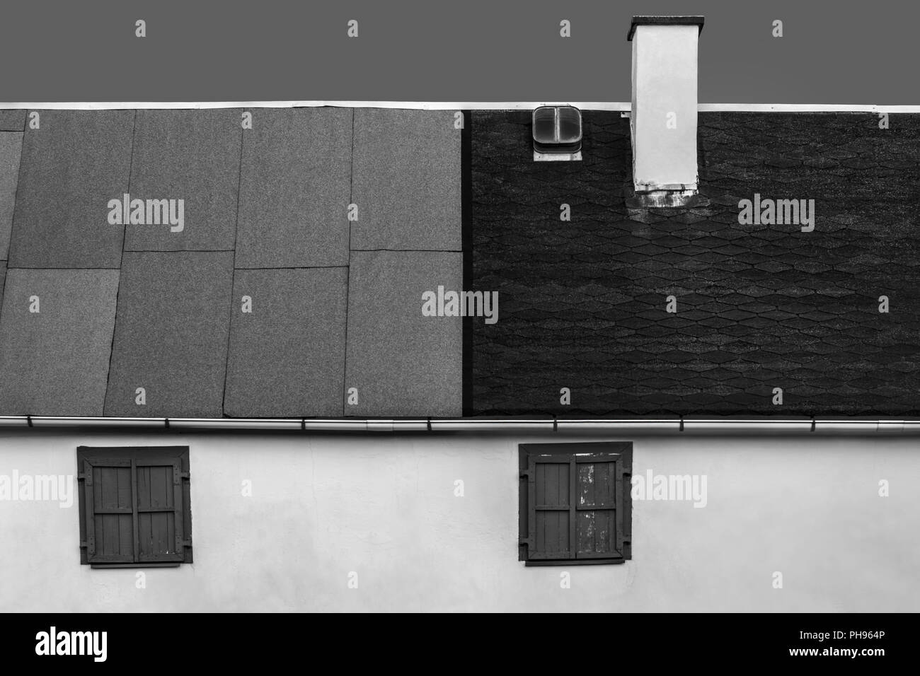 Funnel roof Black and White Stock Photos & Images - Alamy