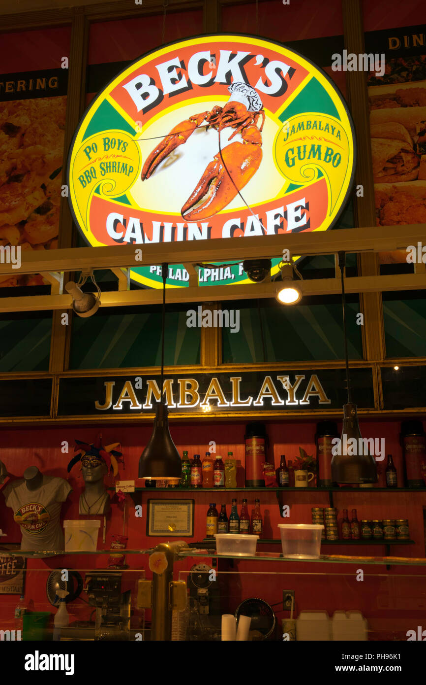 Becks cajun cafe at the train station Stock Photo - Alamy