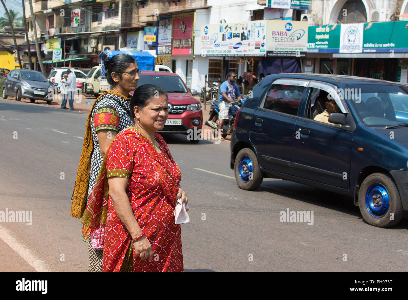 Goa, India - July 8, 2018 - Women on indian street in Canacona - Goa ...