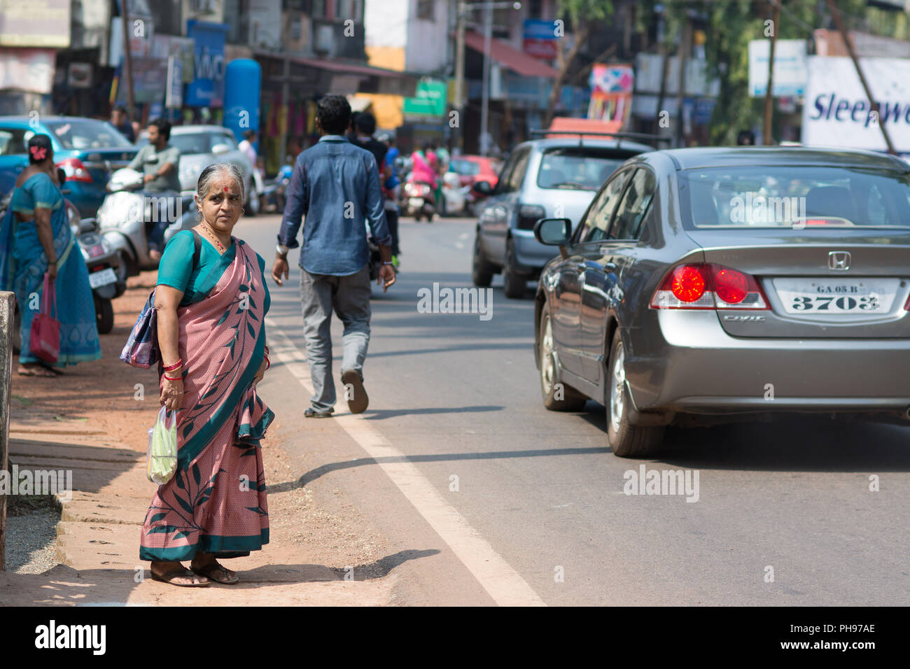 Goa, India - July 8, 2018 - Women on indian street in Canacona - Goa ...
