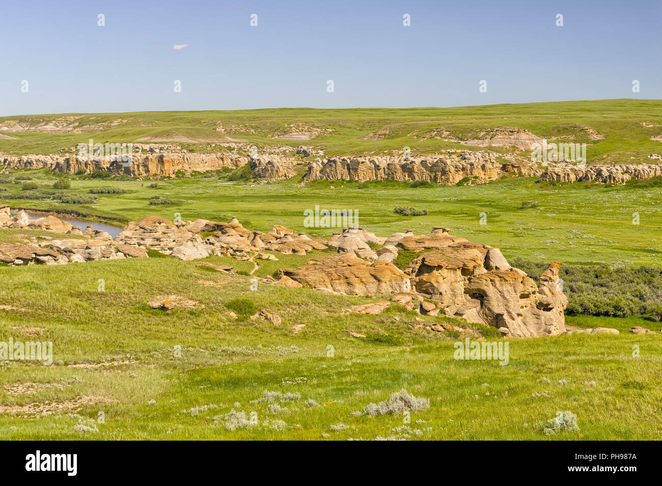Writing on Stone Provincial Park Stock Photo - Alamy