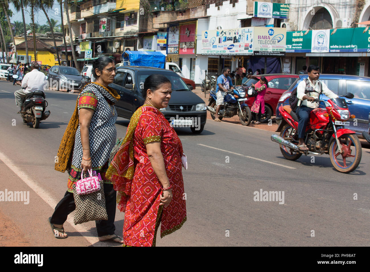 Goa, India - July 8, 2018 - Women on indian street in Canacona - Goa ...
