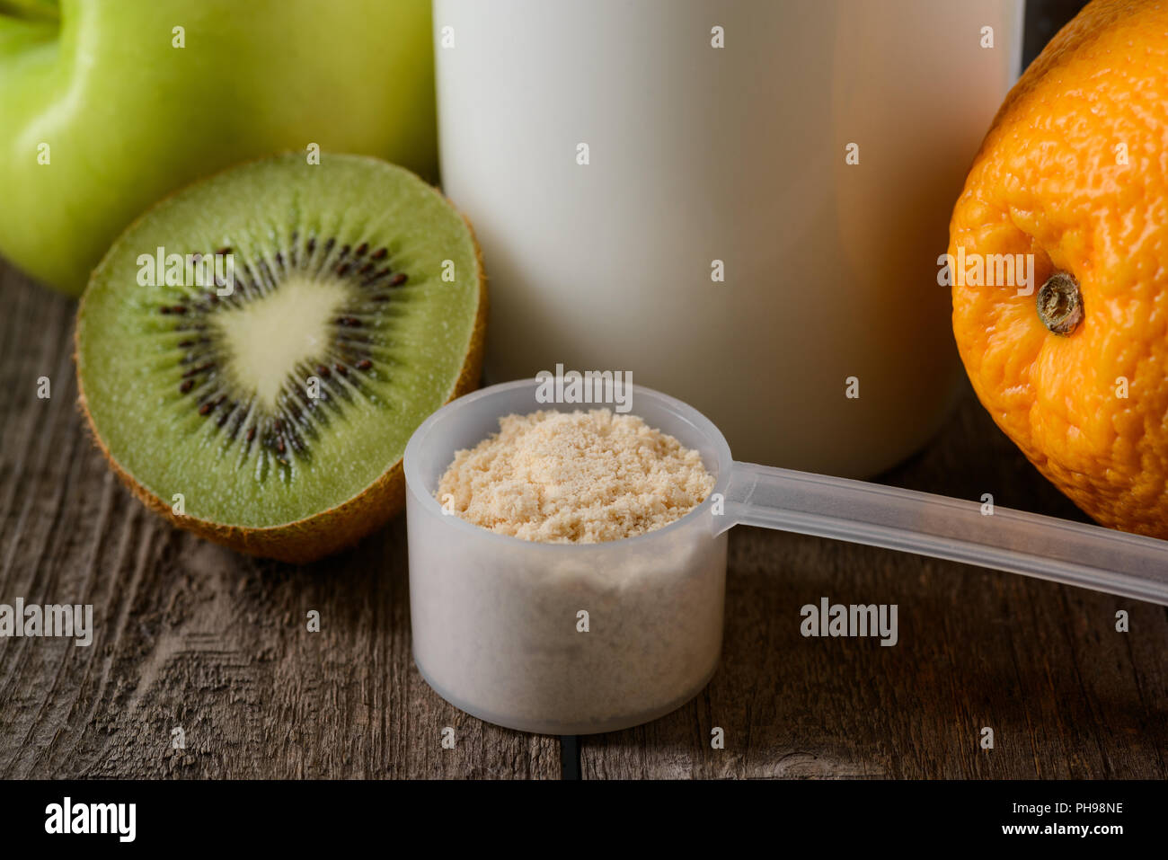 A spoon with a protein Stock Photo - Alamy