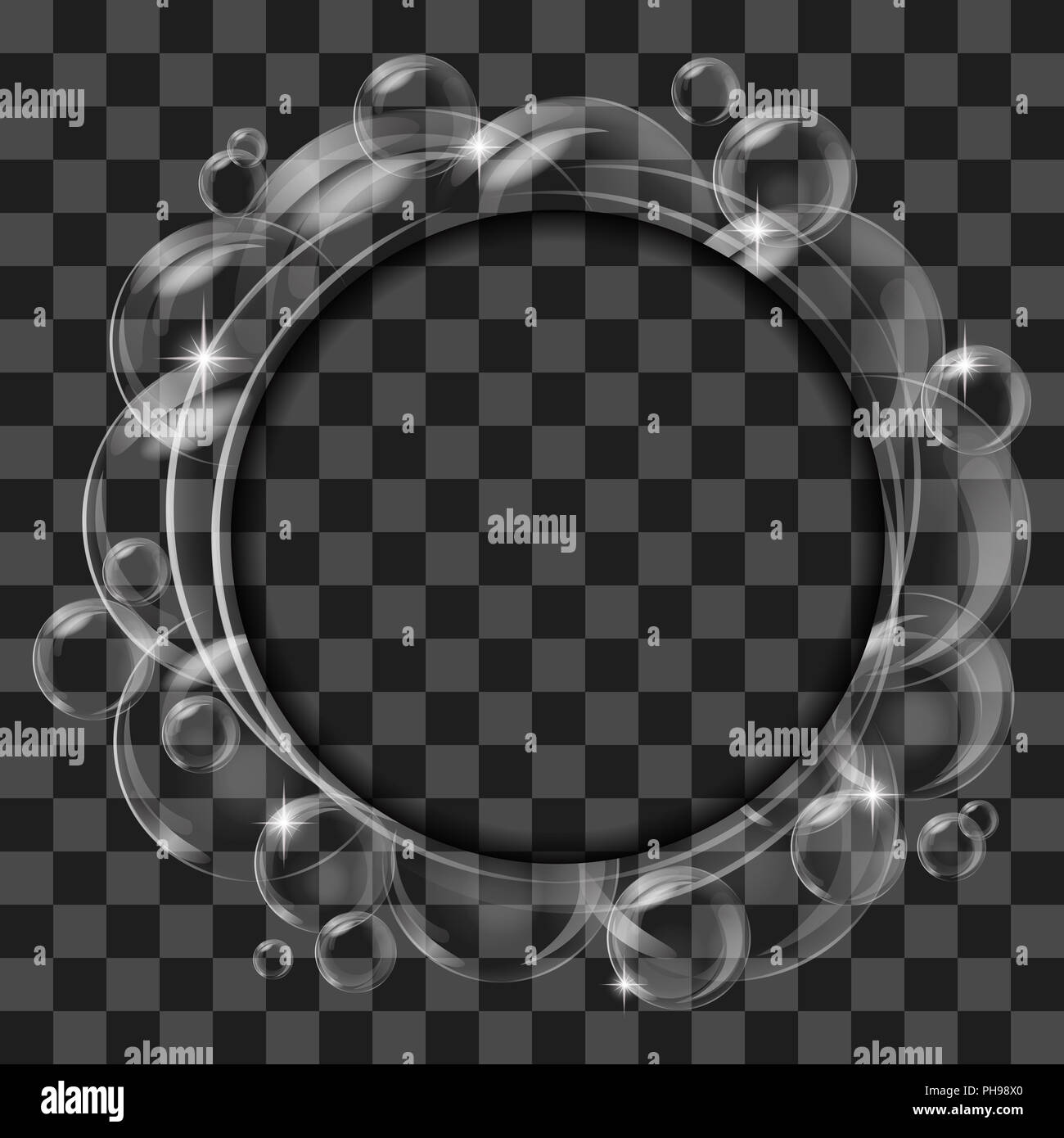 Abstract water soap bubbles Black and White Stock Photos & Images - Alamy