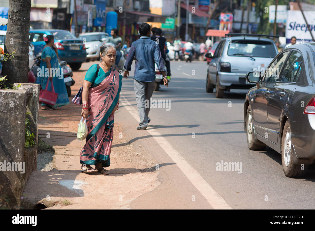 Goa, India - July 8, 2018 - Women on indian street in Canacona - Goa ...