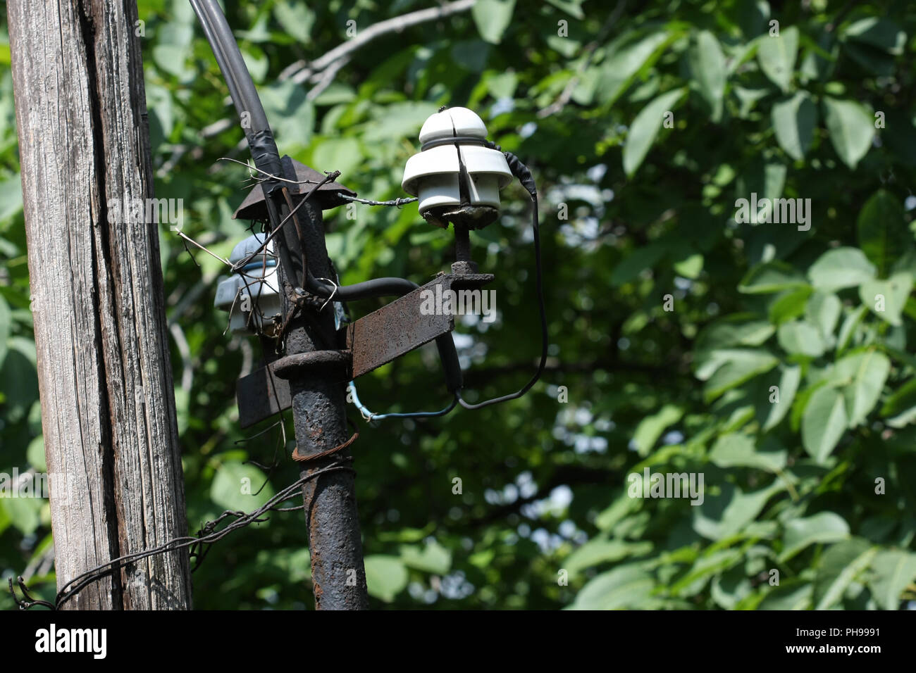 Old electric installation Stock Photo - Alamy