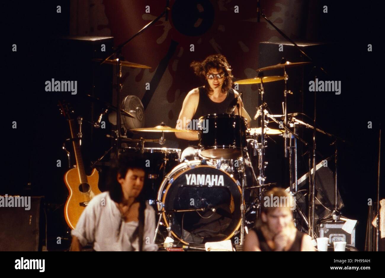 Schlagzeuger Nigel Buckle von "The Alarm", britische Alternative ...