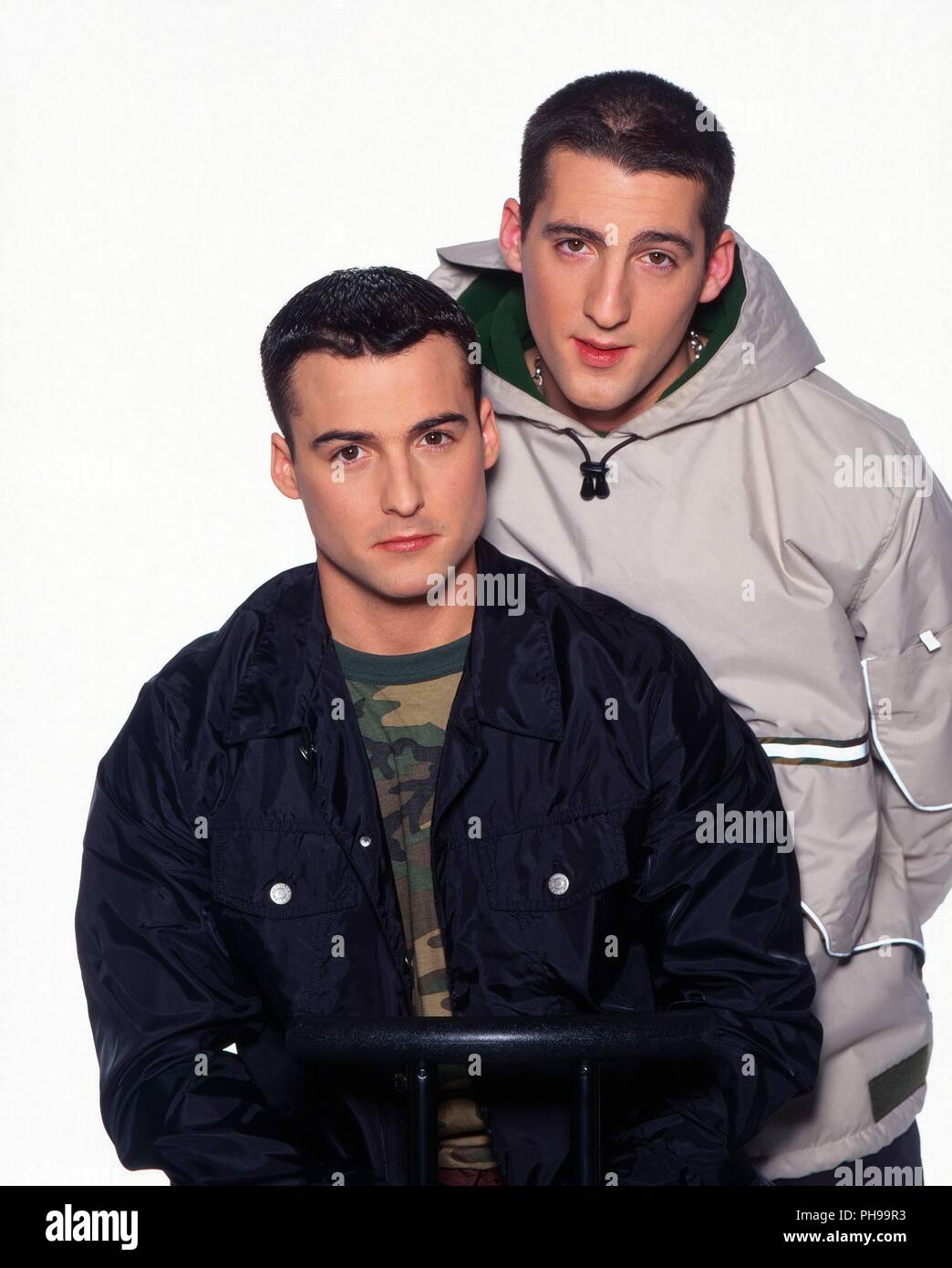 "Alibi", Popduo, bei einem Promoshooting in München, Deutschland 1997 ...
