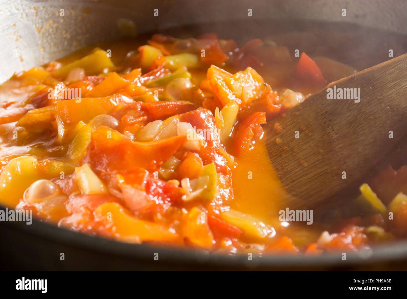 Cooking stew with mixed and colorfull vegetables Stock Photo - Alamy