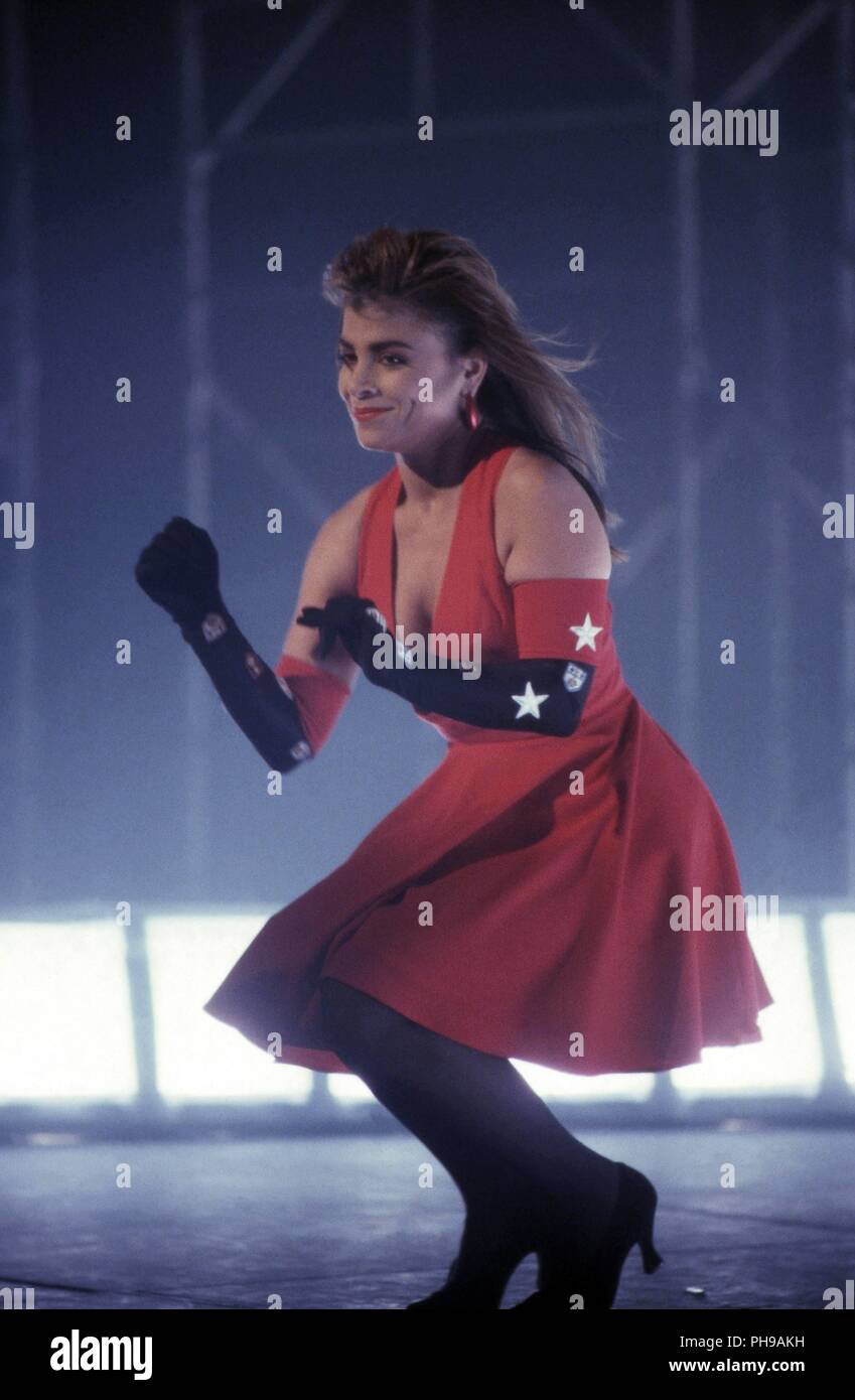 Paula Abdul, amerikanische Sängerin und Choreografin, beim Videodreh in ...